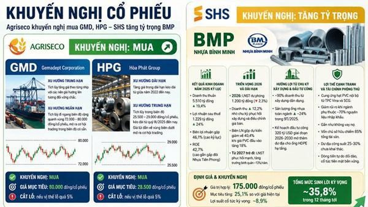 Khuyến nghị cổ phiếu hôm nay: Agriseco đề xuất mua GMD, HPG; SHS tăng ...