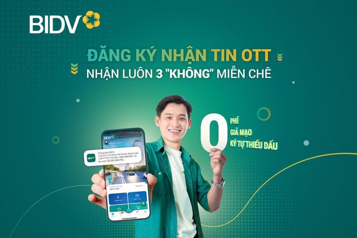 Nhận biến động số dư với mức phí 0 đồng tại BIDV - Báo Kinh tế & Đô thị