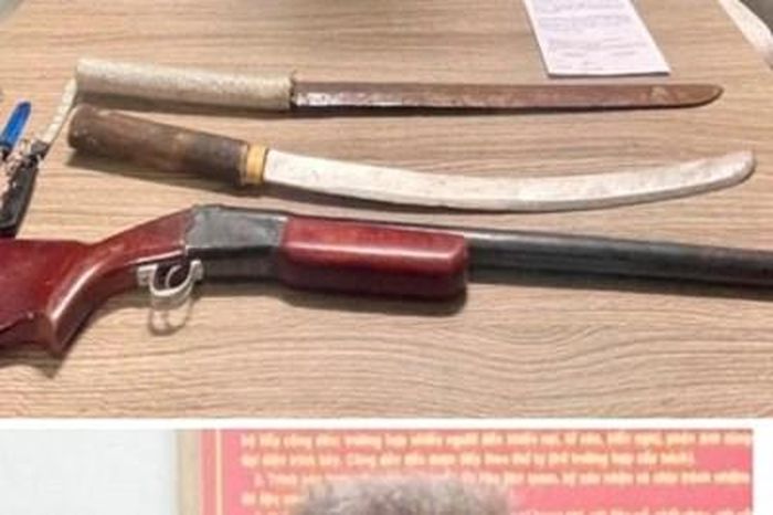 Bắt đối tượng mang súng và mã tấu đi đánh nhau - Báo Bảo Vệ Pháp Luật