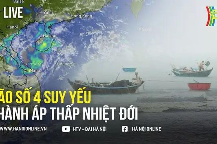 LIVE Bão số 4 suy yếu thành áp thấp nhiệt đới, gây mưa lớn - Đài Phát ...