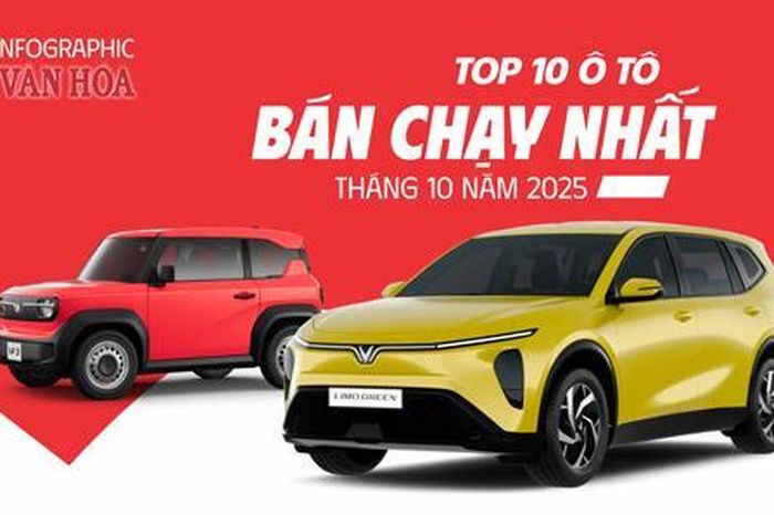 (Infographic) VinFast áp đảo thị trường: VF 3 dẫn đầu top 10 xe bán ...