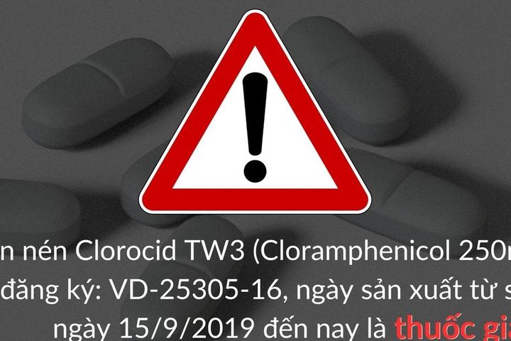 Cảnh báo thuốc giả Clorocid TW3 (Cloramphenicol 250mg) - Báo Lào Cai